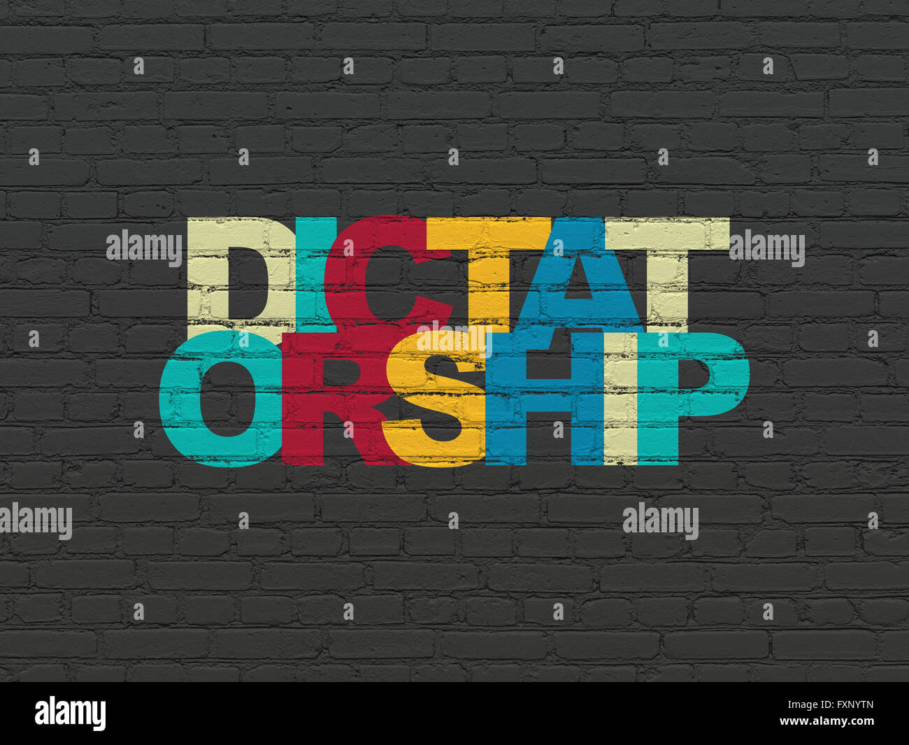 Political concept: Dictatorship on wall background Stock Photo - Alamy