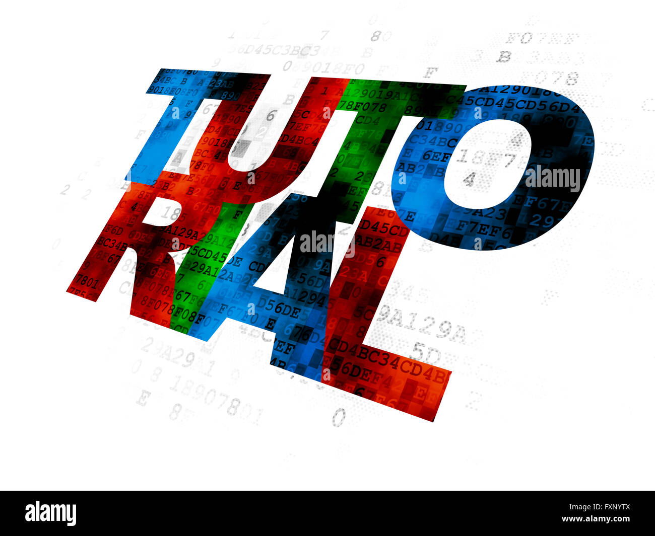 Education concept: Tutorial on Digital background Stock Photo - Alamy