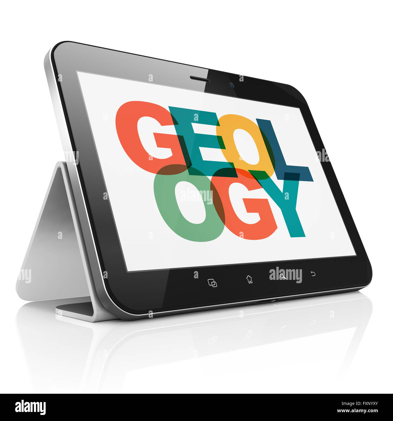 Science concept: Tablet Computer with Geology on display Stock Photo ...