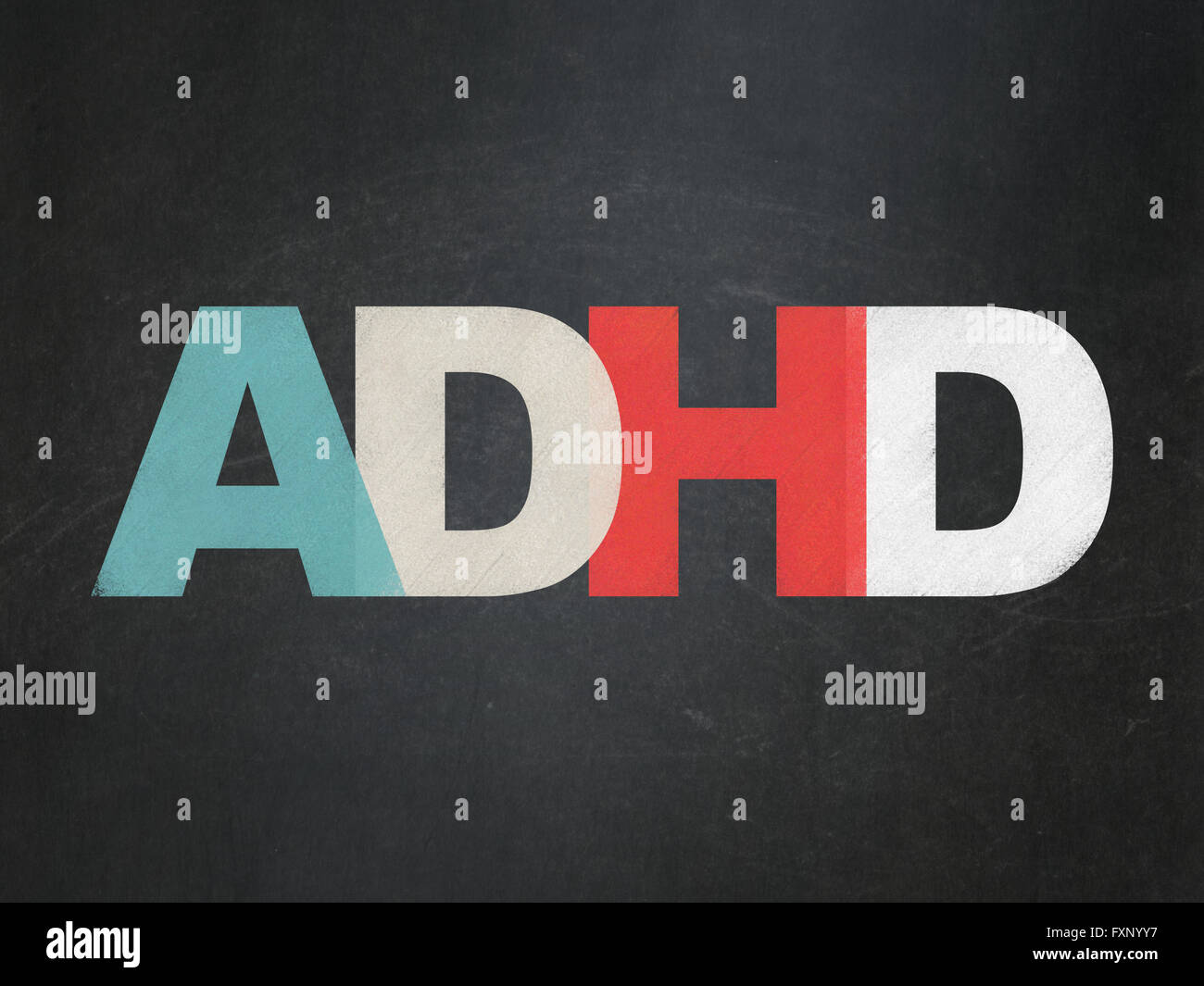 Health concept: ADHD on School board background Stock Photo - Alamy