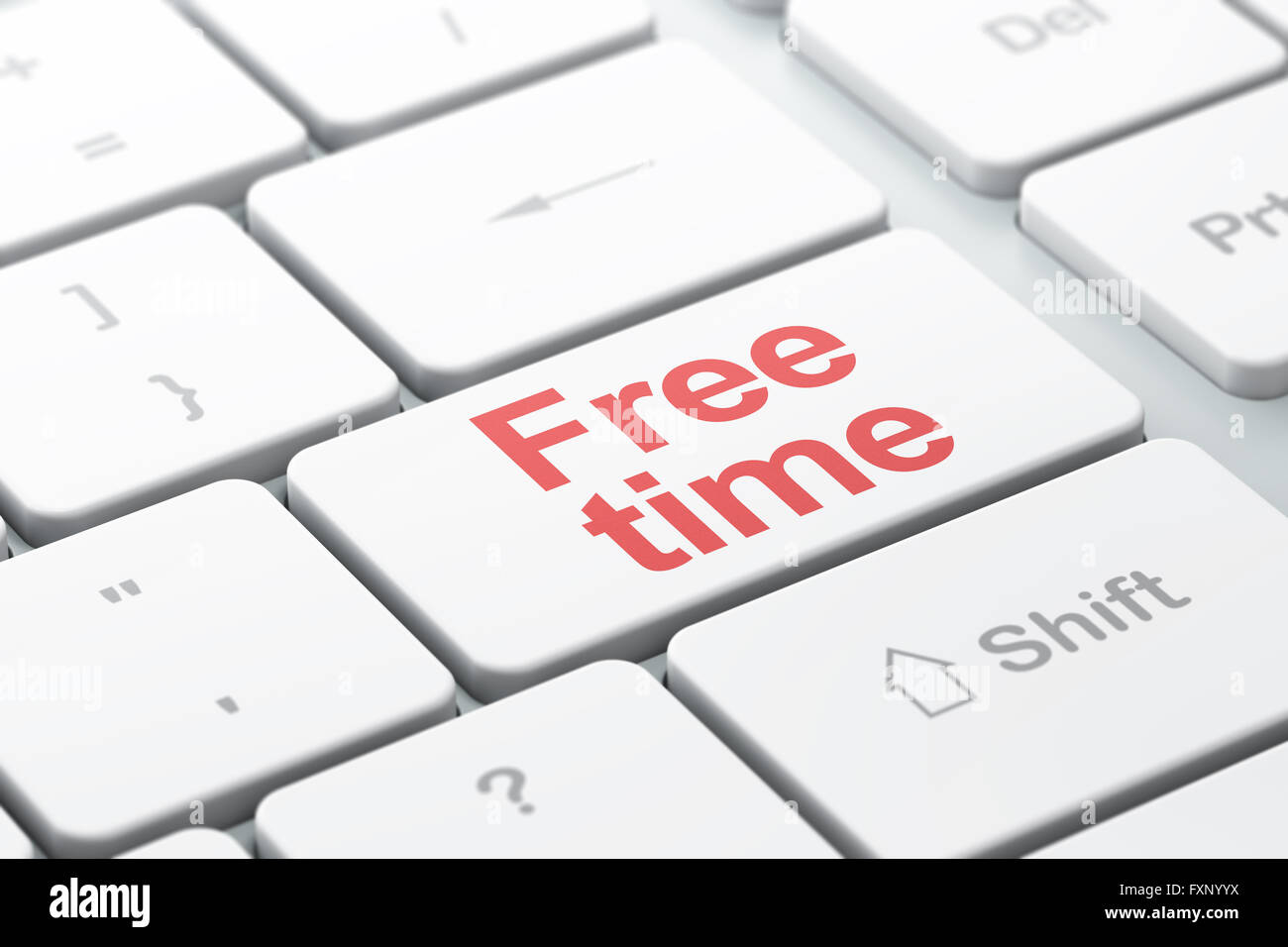 Time concept: Free Time on computer keyboard background Stock Photo - Alamy