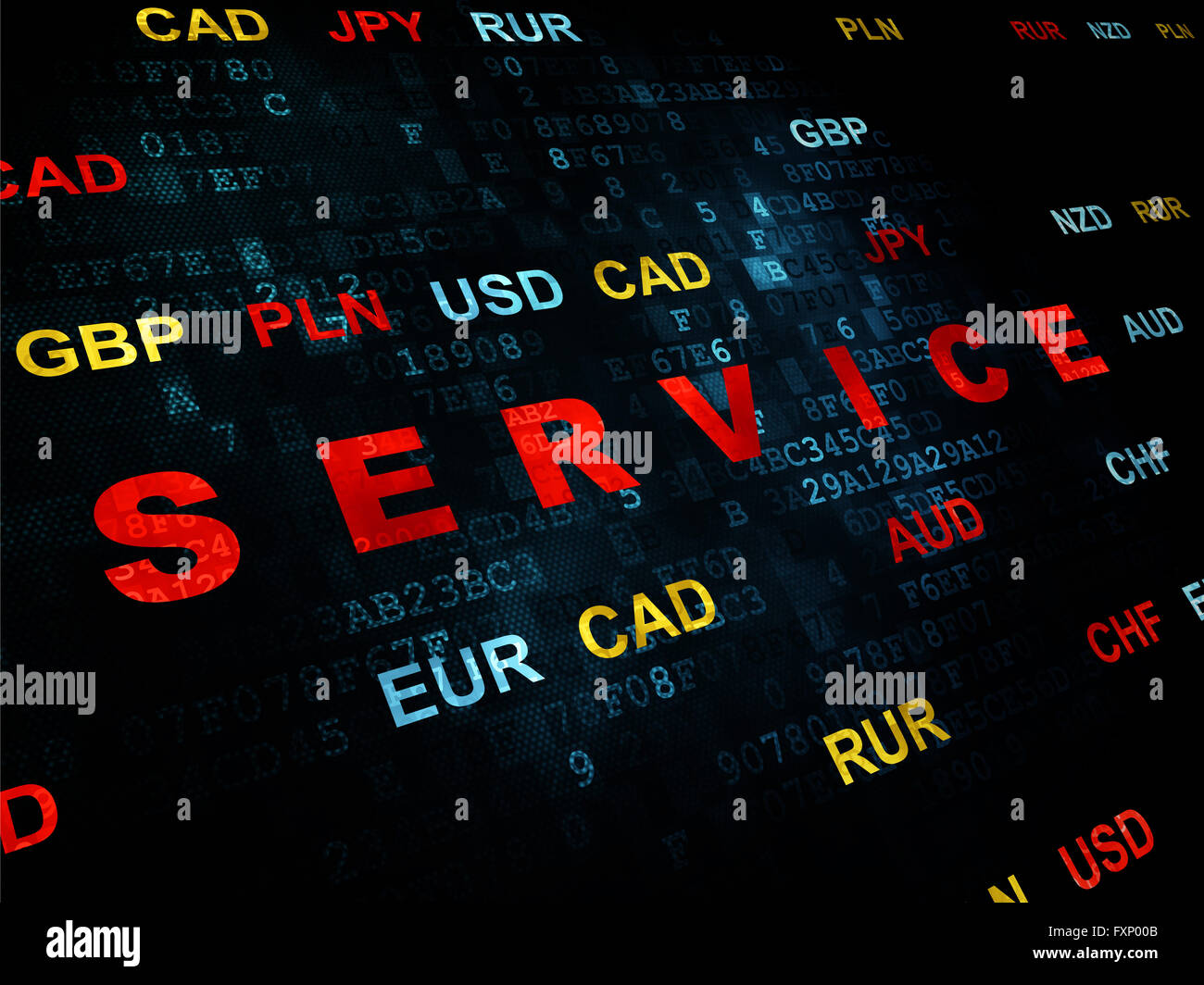 Finance concept: Service on Digital background Stock Photo - Alamy