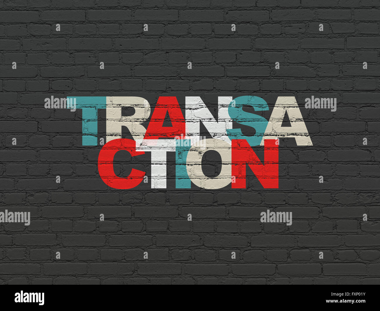 Banking concept: Transaction on wall background Stock Photo - Alamy