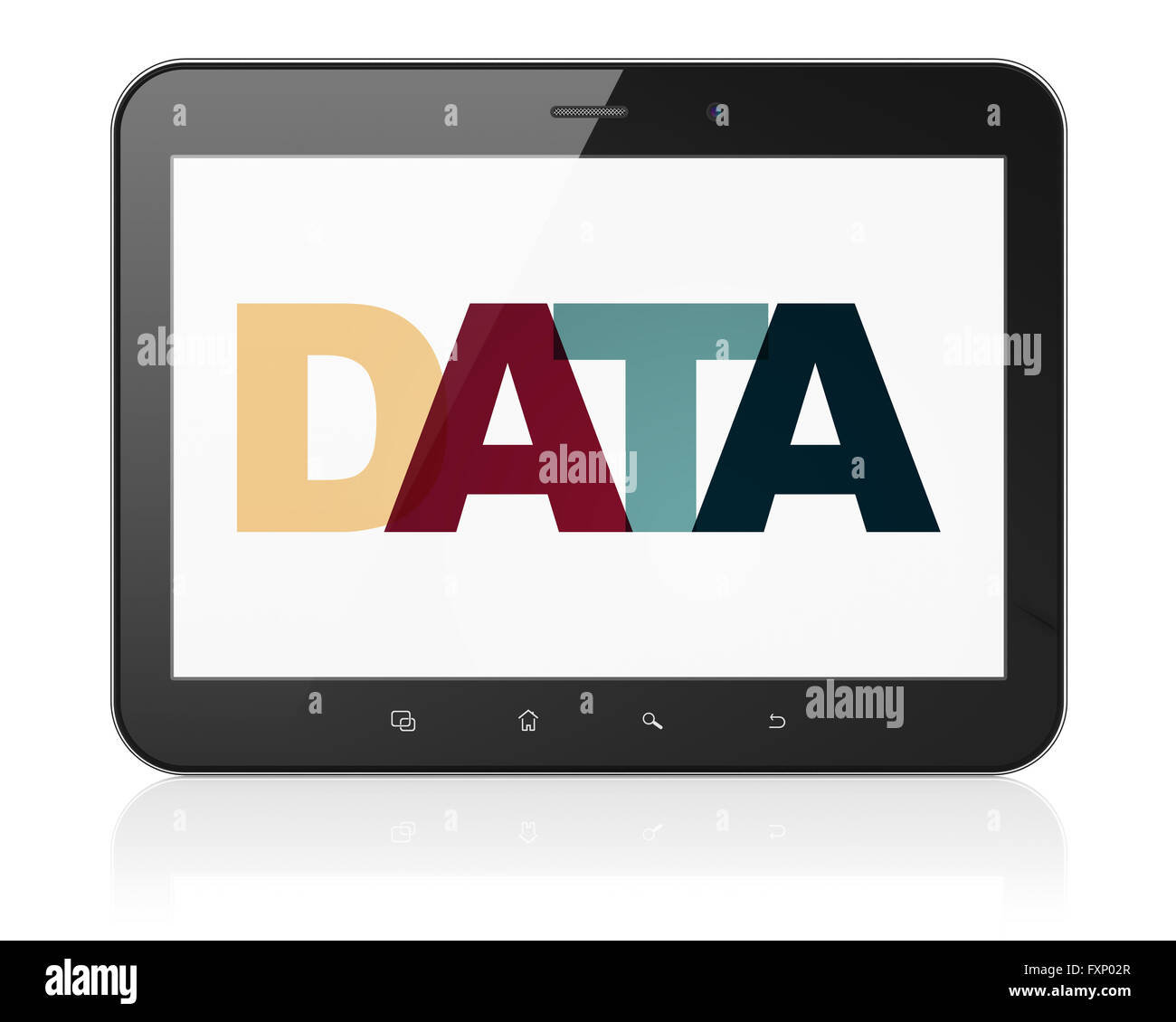 Information concept: Tablet Computer with Data on display Stock Photo ...