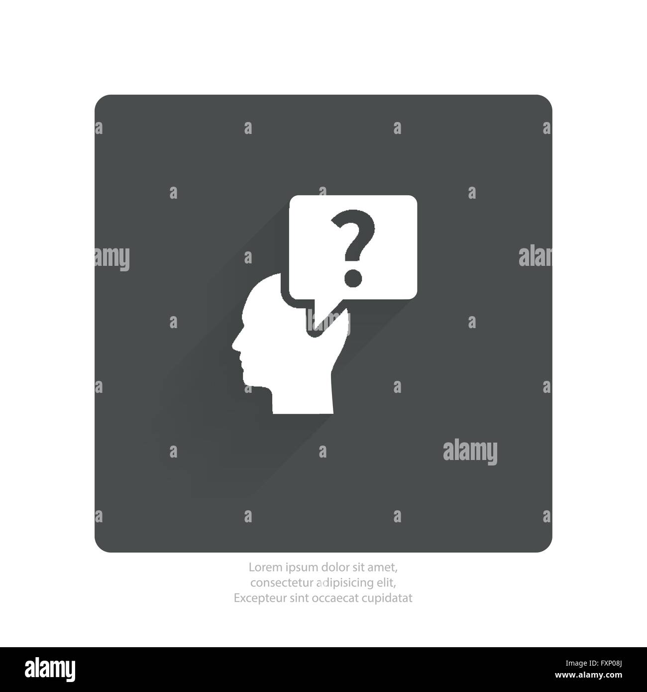Pictograph of question mark and man Stock Vector Image & Art - Alamy