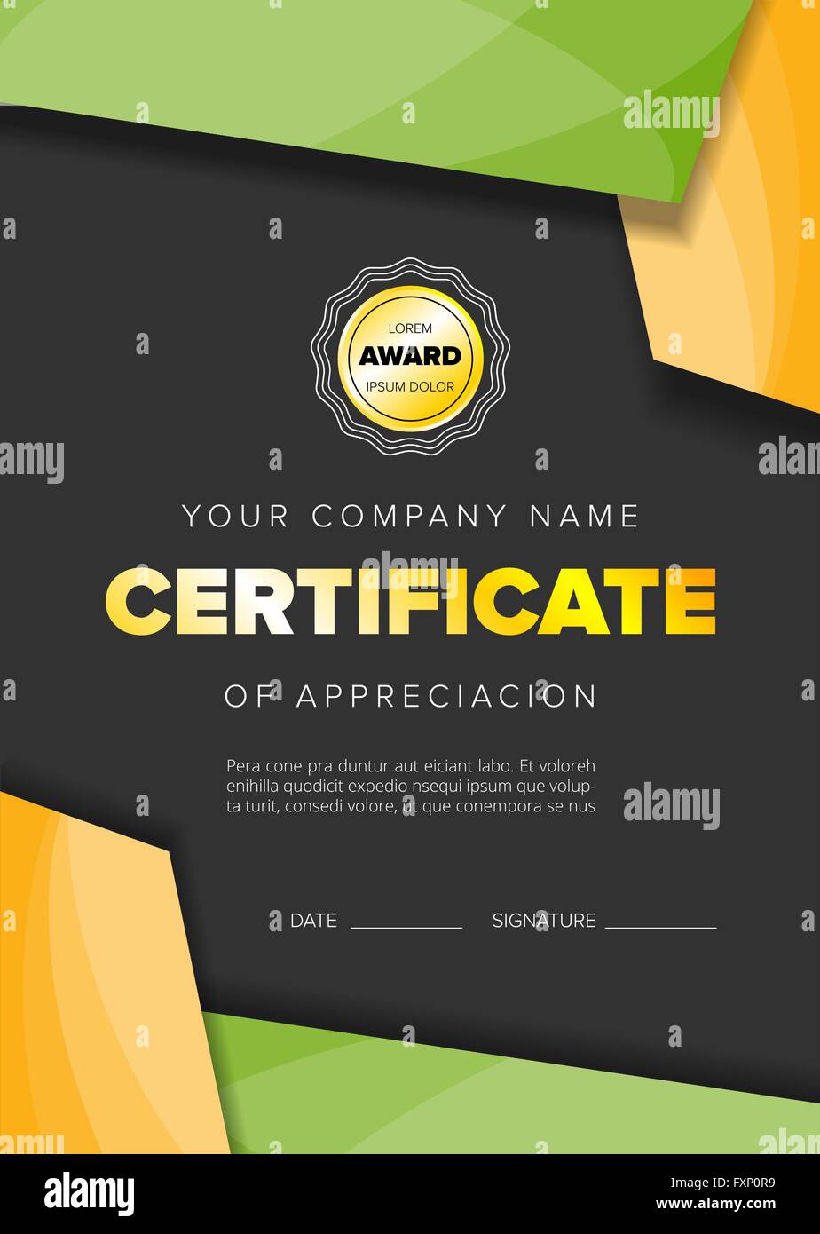 Color certificate design Stock Vector Image & Art - Alamy