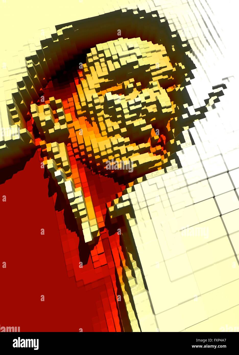 Pixilated face computer hi-res stock photography and images - Alamy