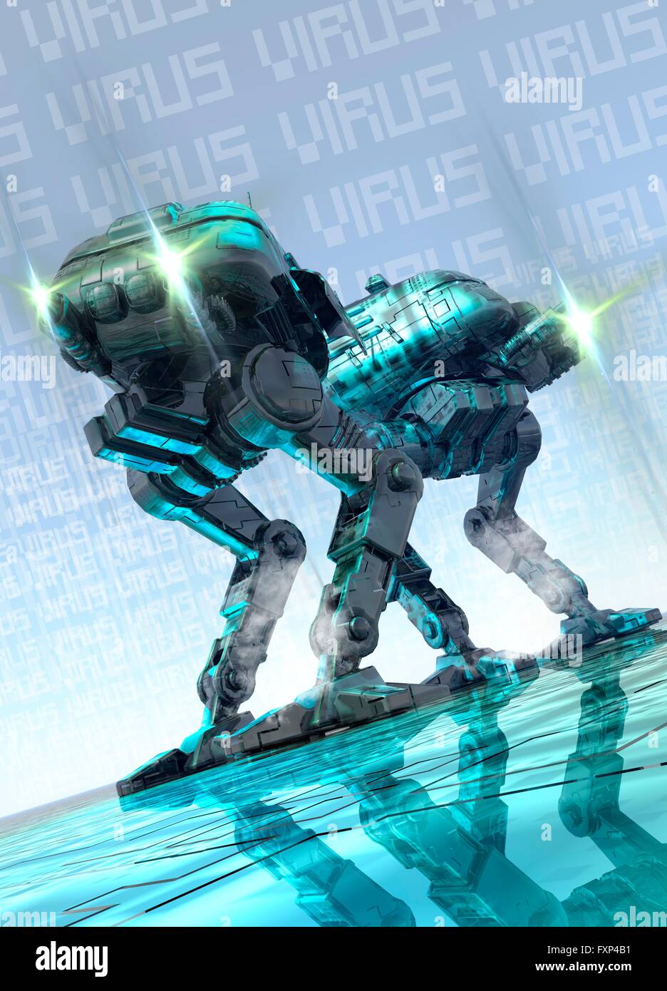 Computer virus, conceptual illustration Stock Photo - Alamy