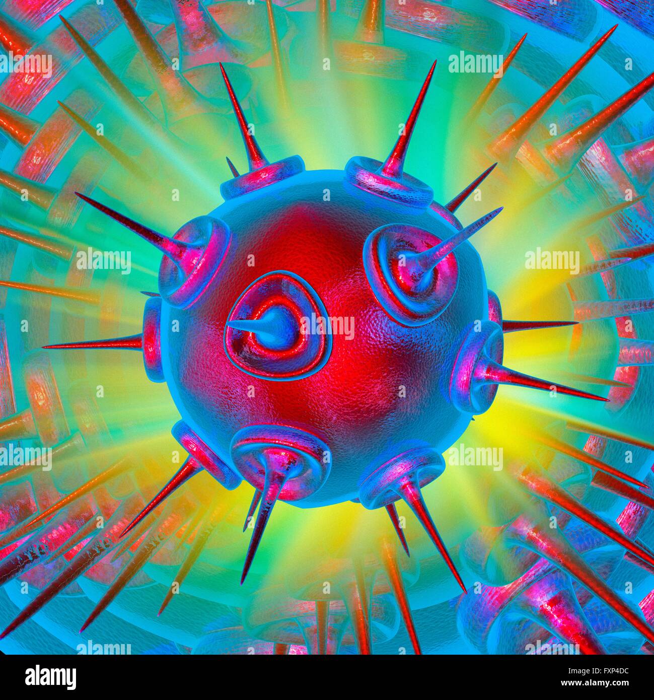 Virus, computer illustration Stock Photo - Alamy