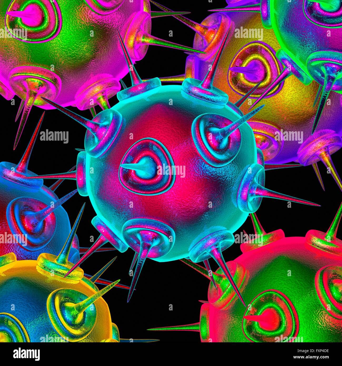 Colorful biological virus hi-res stock photography and images - Alamy