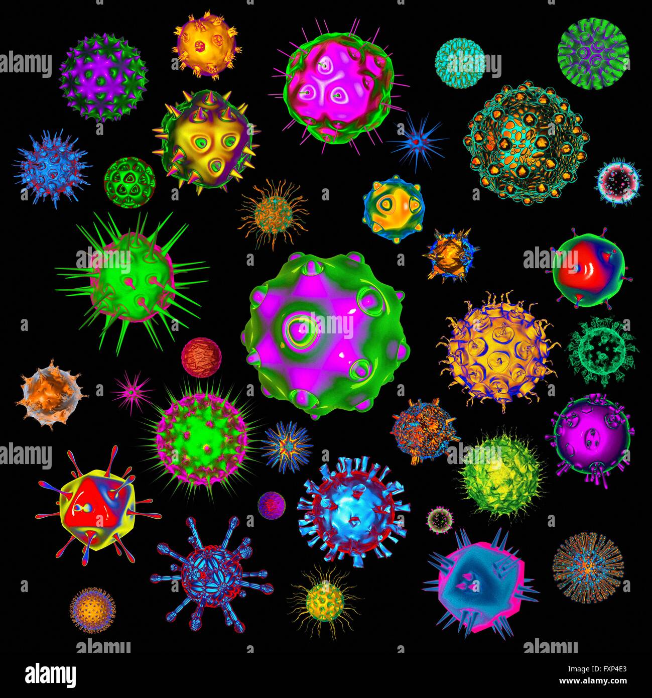 Virus, computer illustration Stock Photo - Alamy