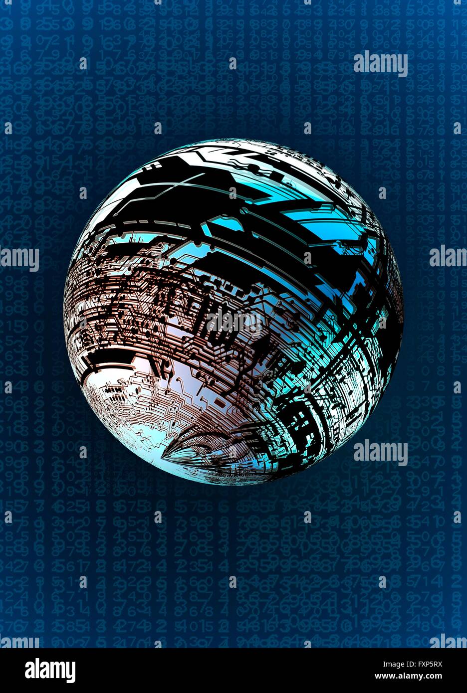 Data sphere, conceptual artwork Stock Photo - Alamy