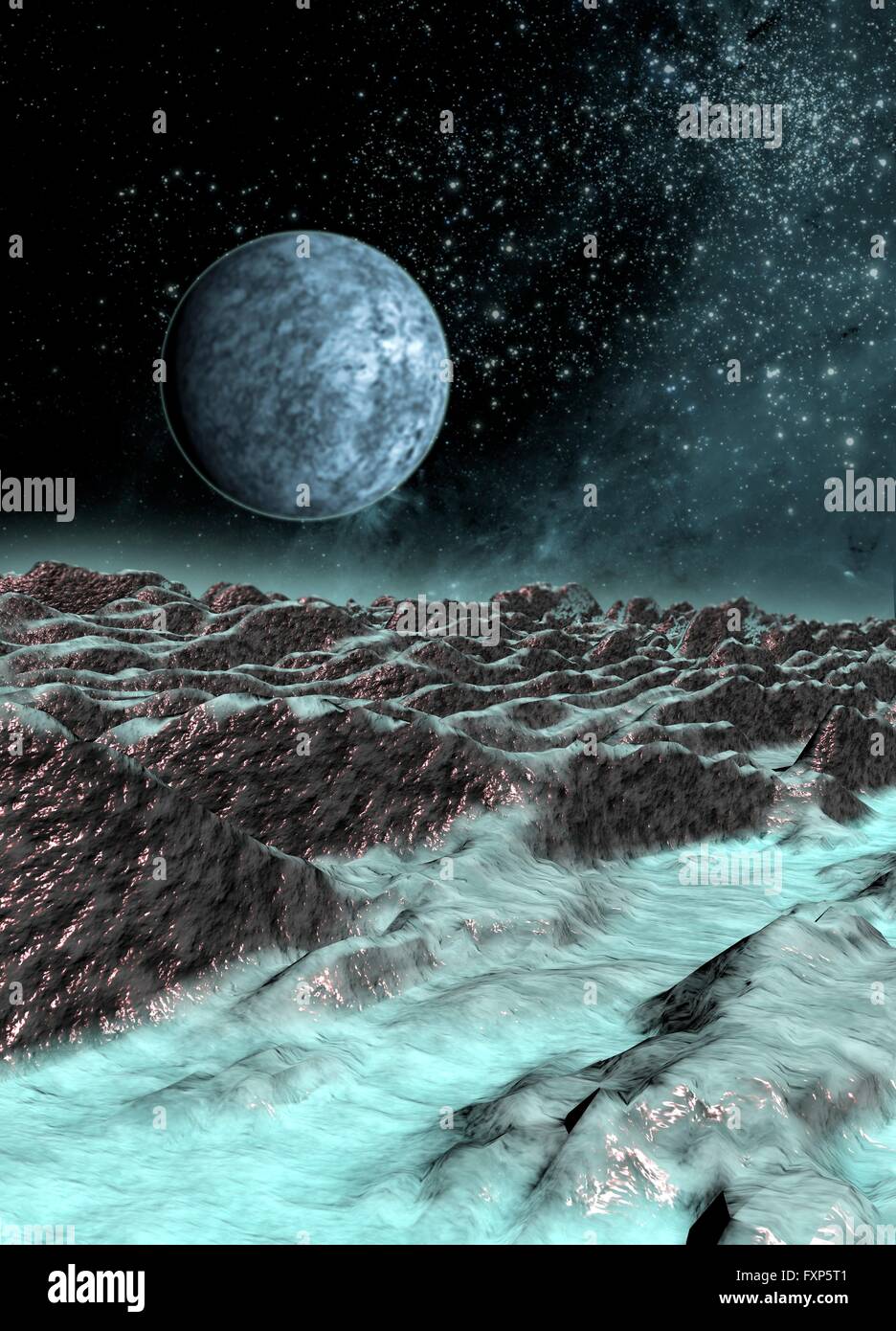 Planet in space, computer artwork Stock Photo - Alamy