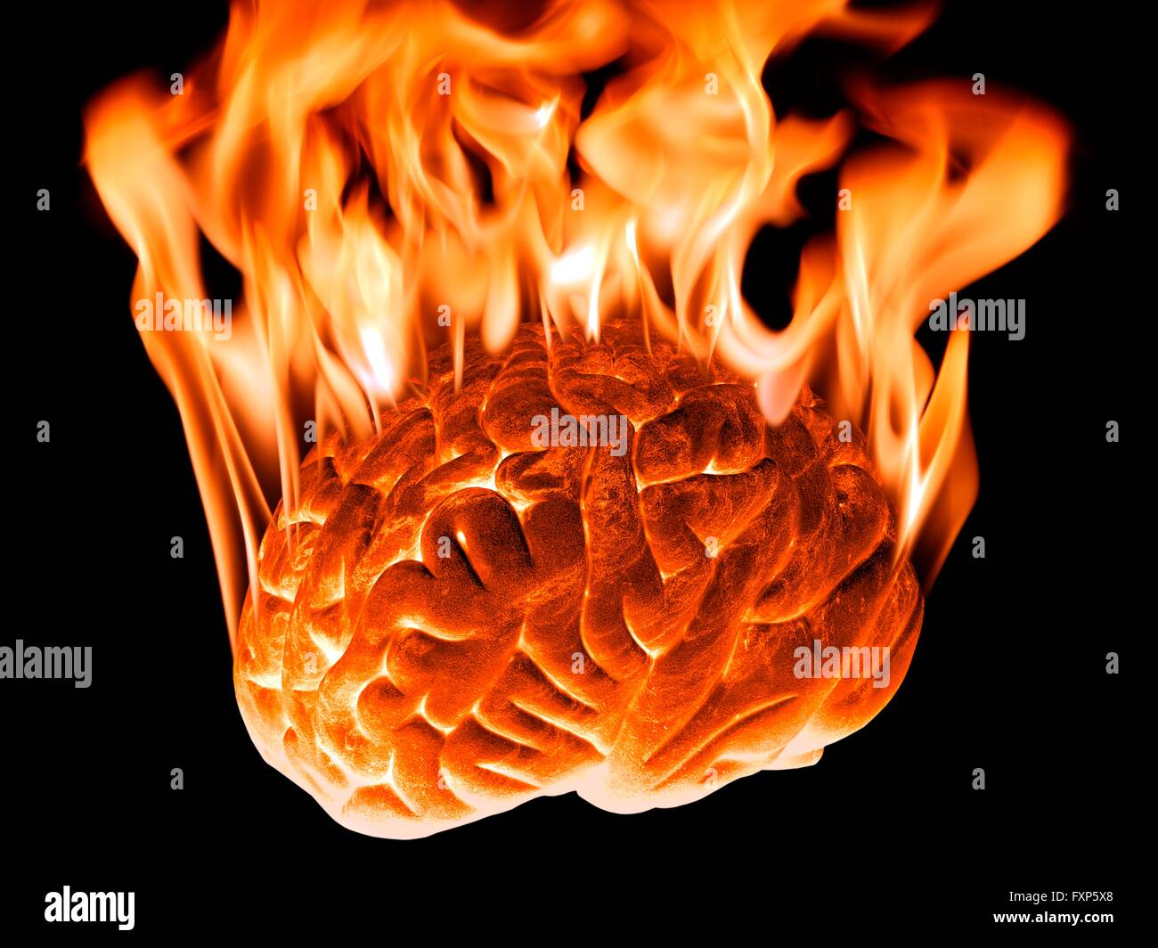 Burning brain hi-res stock photography and images - Alamy