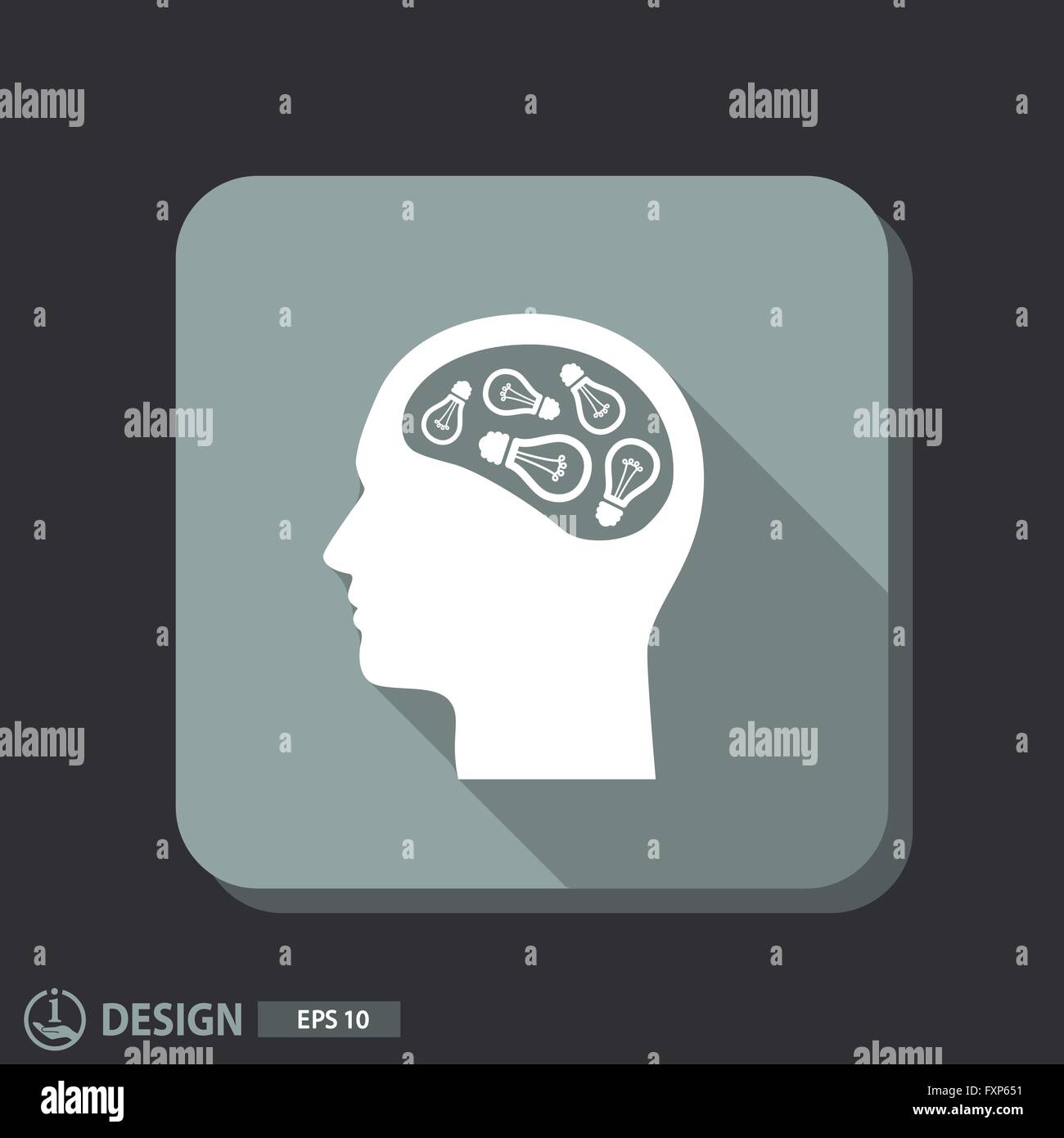 Pictograph of bulb concept Stock Vector Image & Art - Alamy