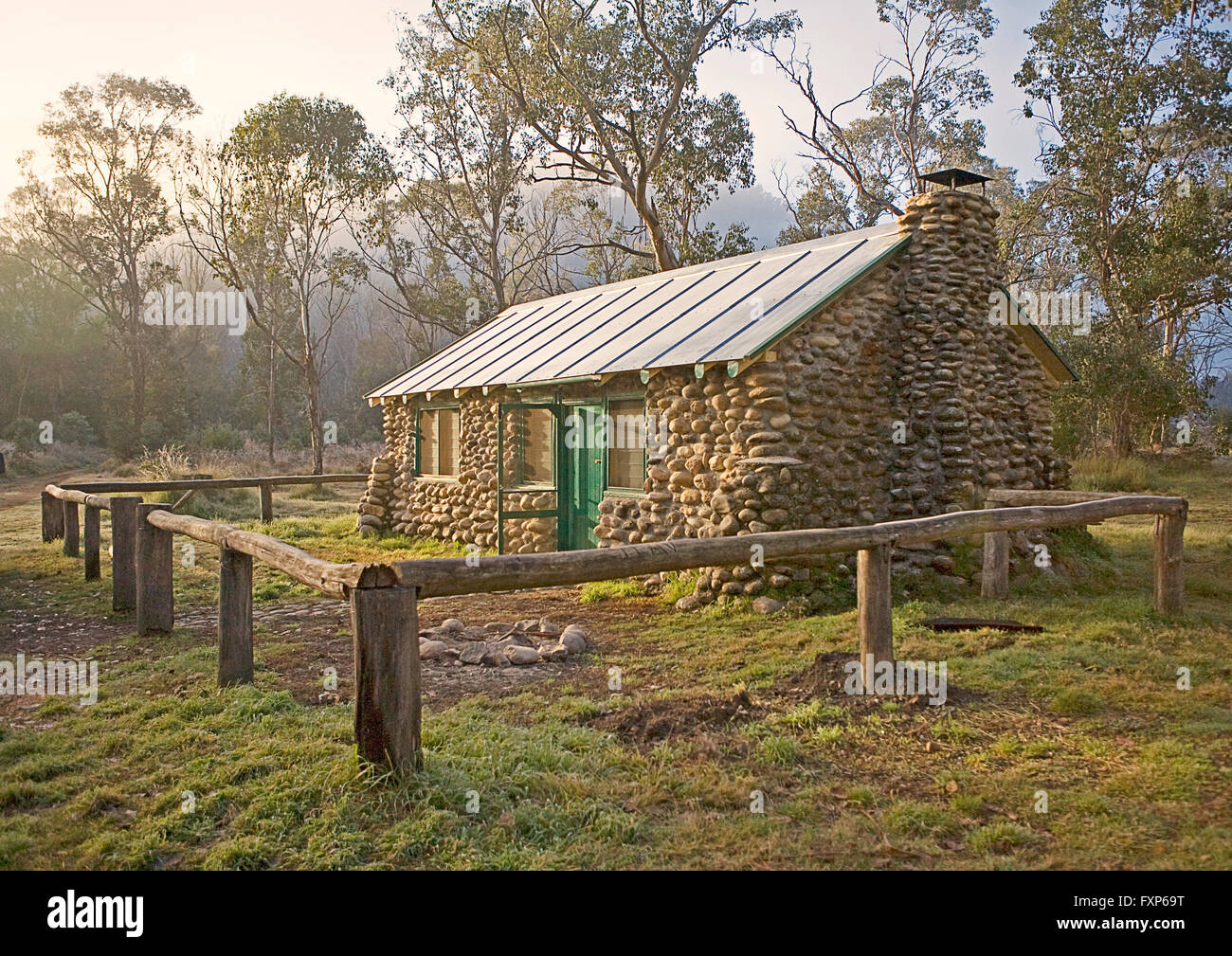 High Country Hut Stock Photo - Alamy