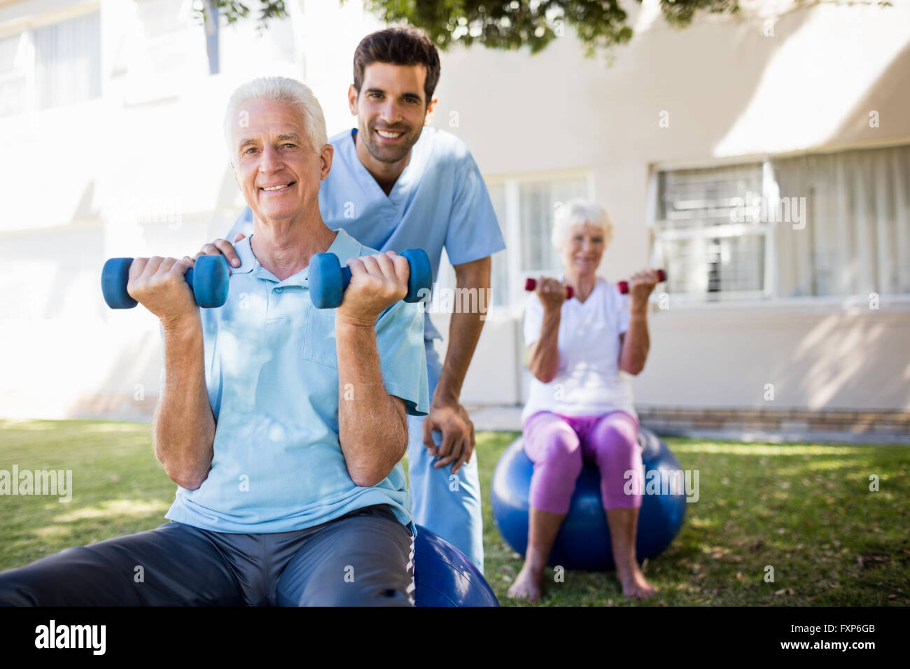 Active assistance exercises hi-res stock photography and images - Alamy