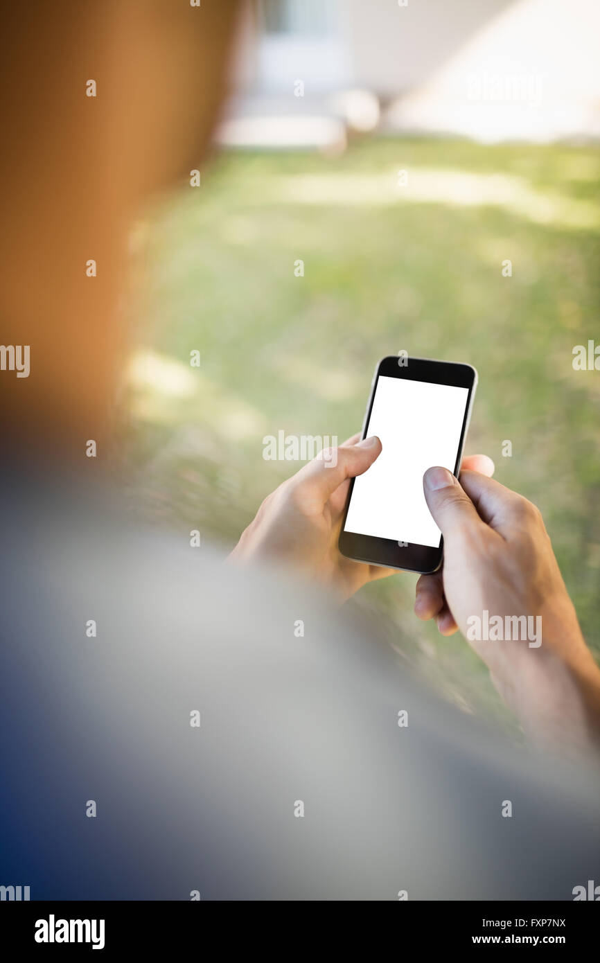 Focus on nurses phone Stock Photo - Alamy