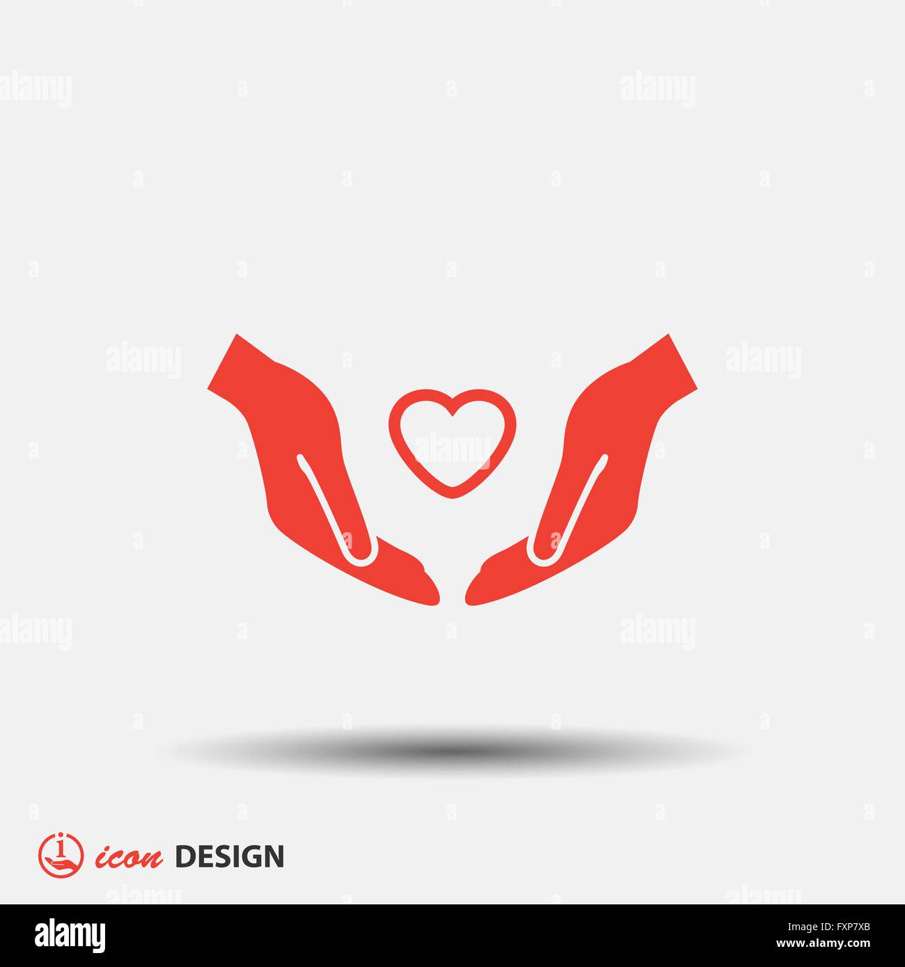 Pictograph of heart in hand Stock Vector Image & Art - Alamy