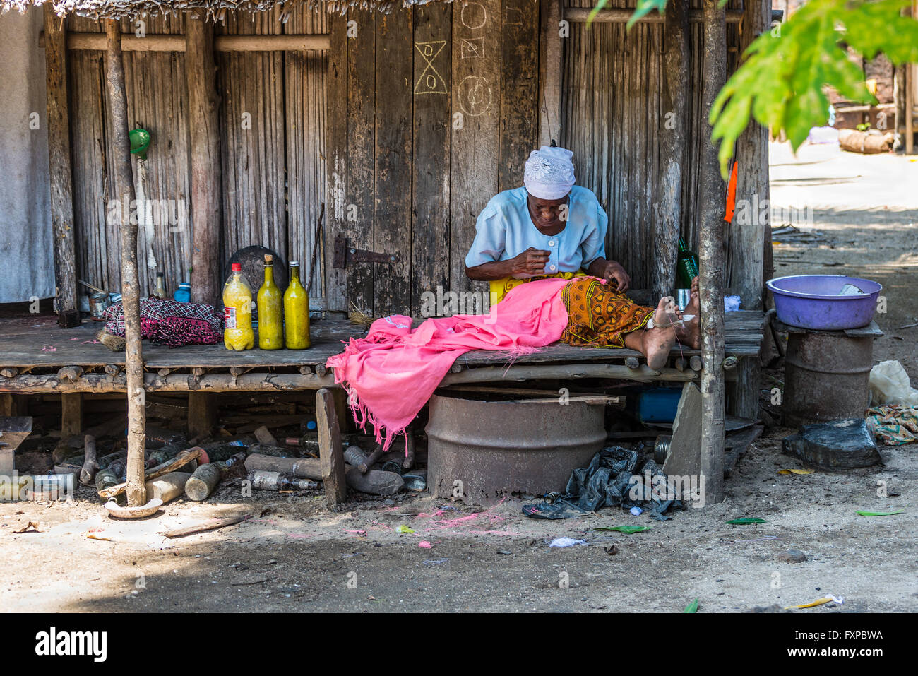 African old village woman hi-res stock photography and images - Alamy