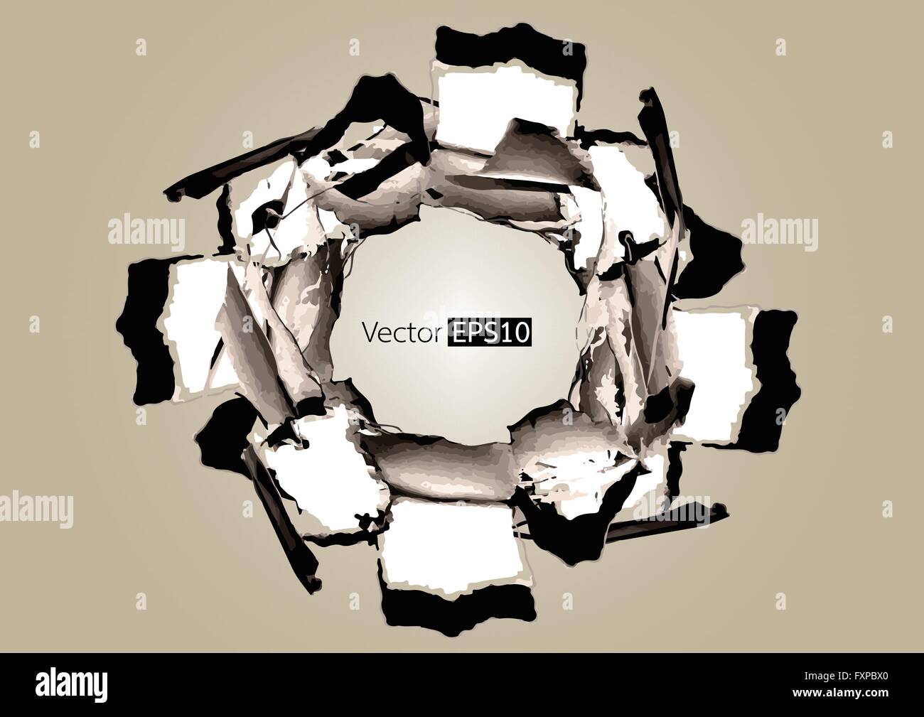 Paper Hole with torn Stock Vector Image & Art - Alamy