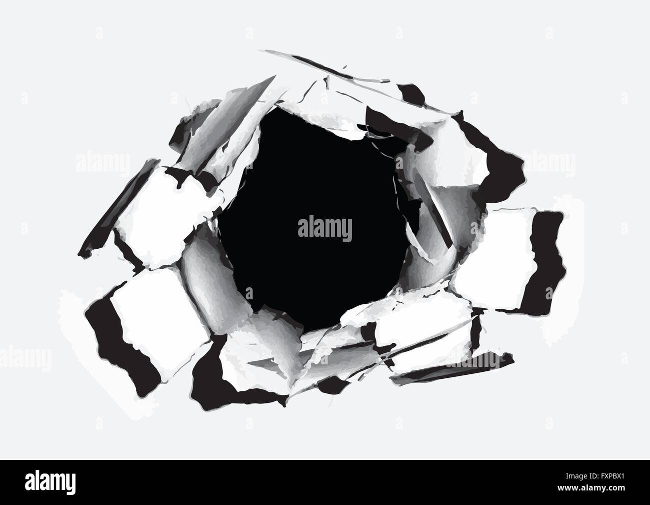 Paper Hole with torn Stock Vector Image & Art - Alamy