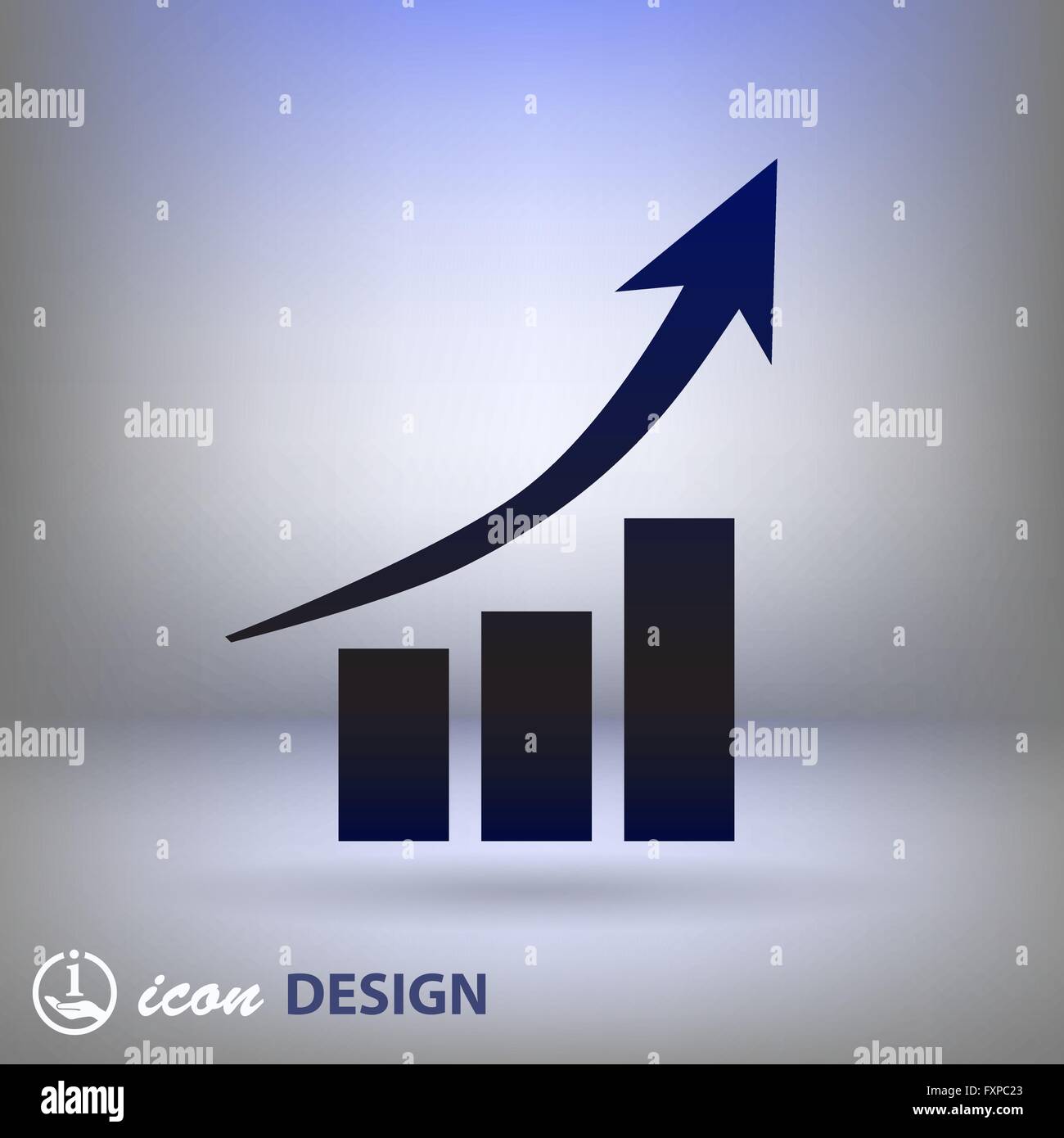 Pictograph of graph. Vector concept illustration for design. Eps 10 ...