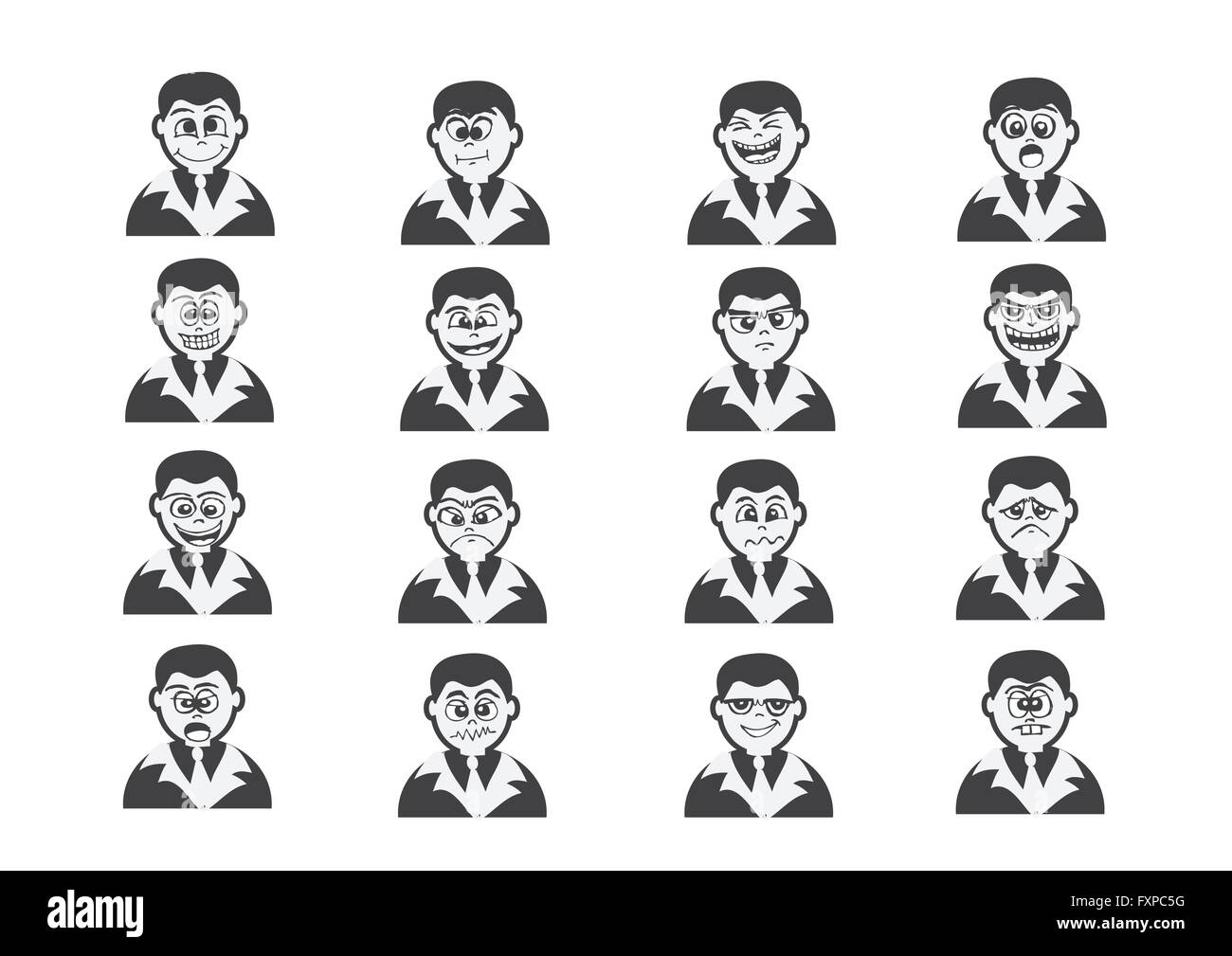 Cartoon faces Set drawing illustration Stock Vector Image & Art - Alamy