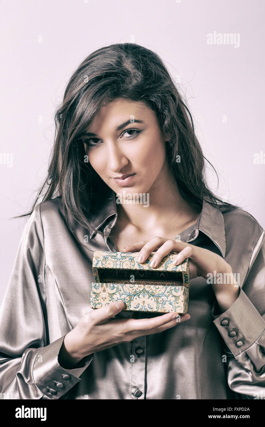 Person opening a secret box hi-res stock photography and images - Alamy