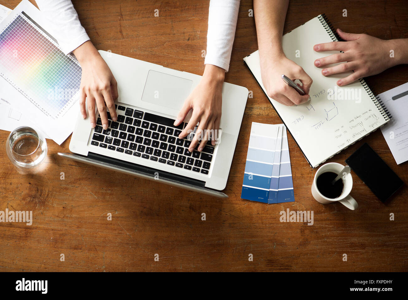 Project team members working side by side Stock Photo - Alamy