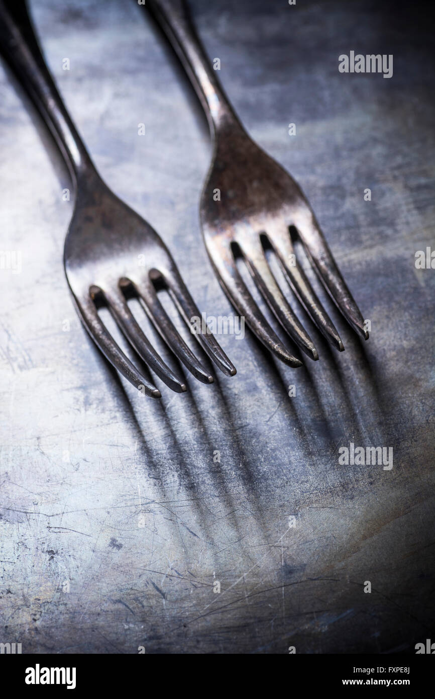 Old rusty forks Stock Photo - Alamy