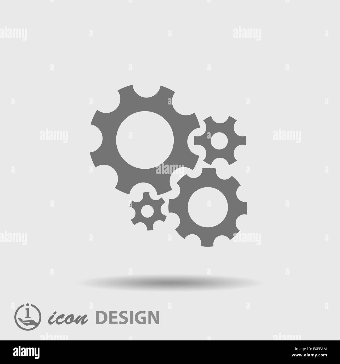 Gear 3d vector cogwheel illustration gear Black and White Stock Photos ...