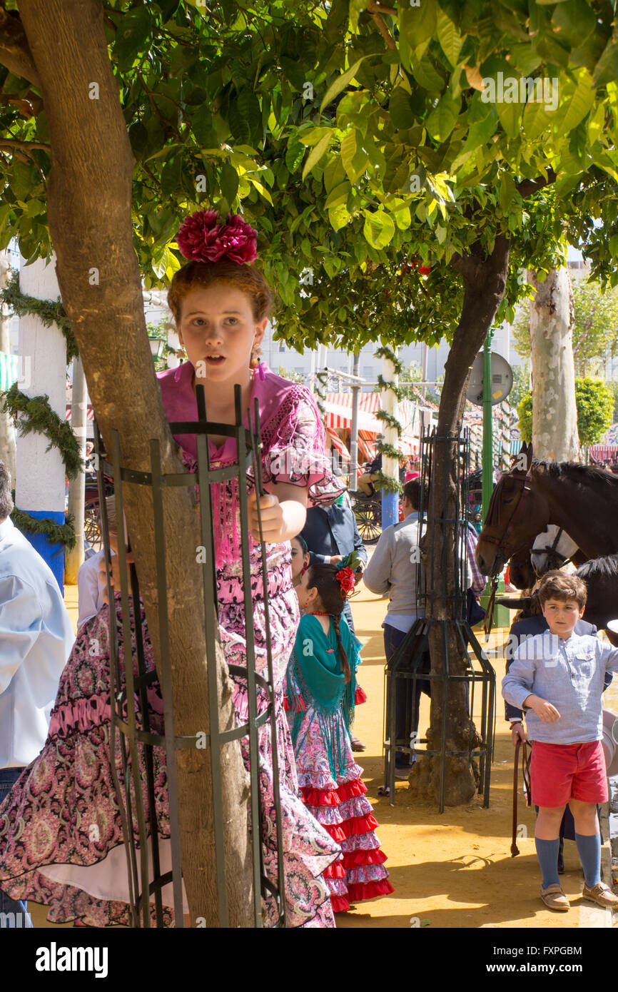 Feria de Abril de Sevilla, April Fair in Seville, Andalusia, Spain ...