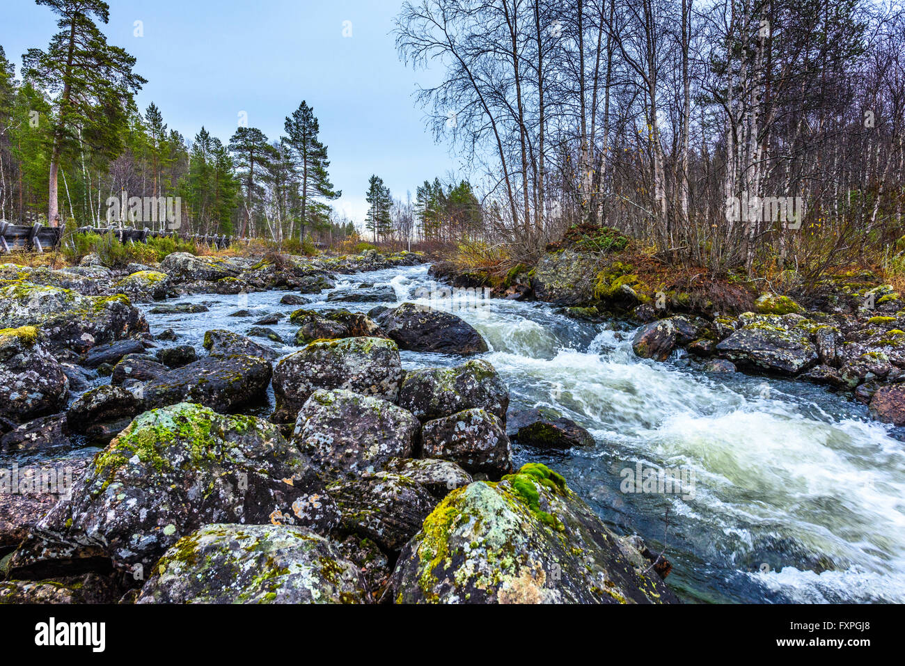 The river diverted around the Log Flume Stock Photo - Alamy