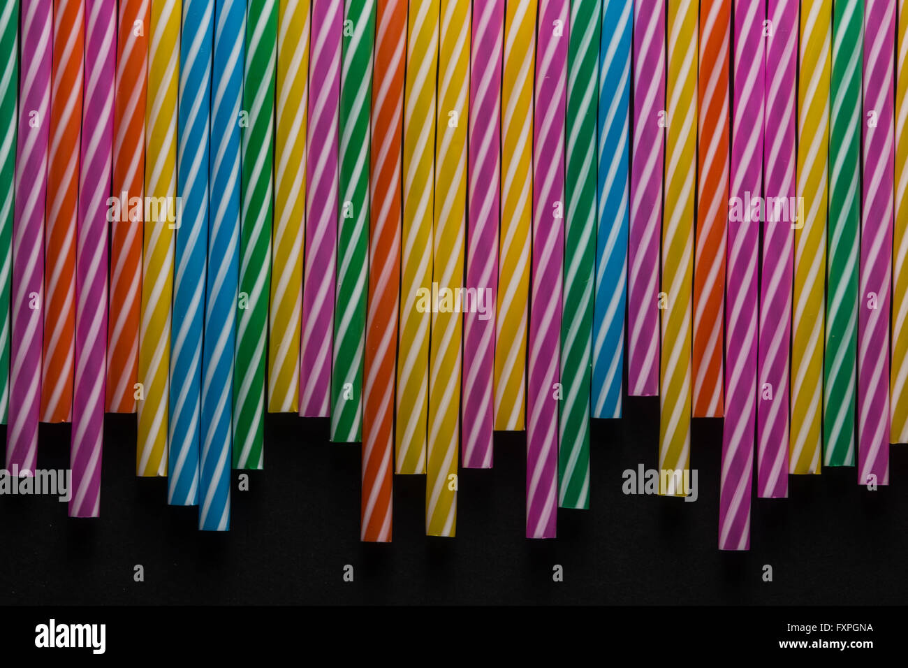 High resolution image showing several colored drinking straws Stock ...