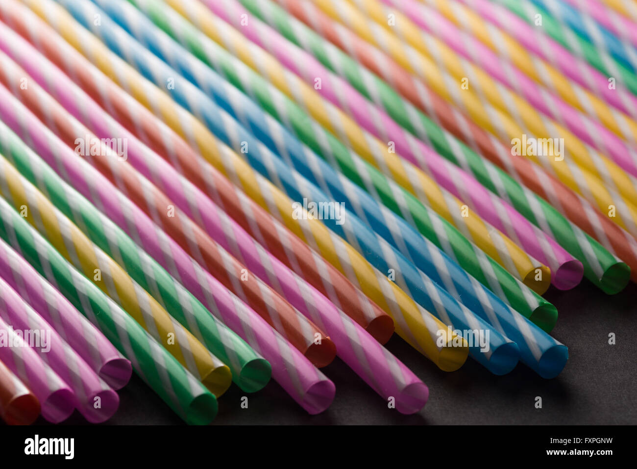High resolution image showing several colored drinking straws Stock ...