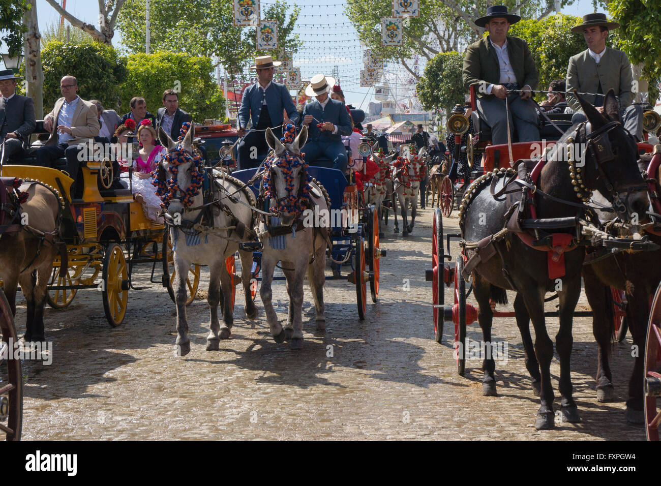 Feria de Abril de Sevilla, April Fair in Seville, Andalusia, Spain ...
