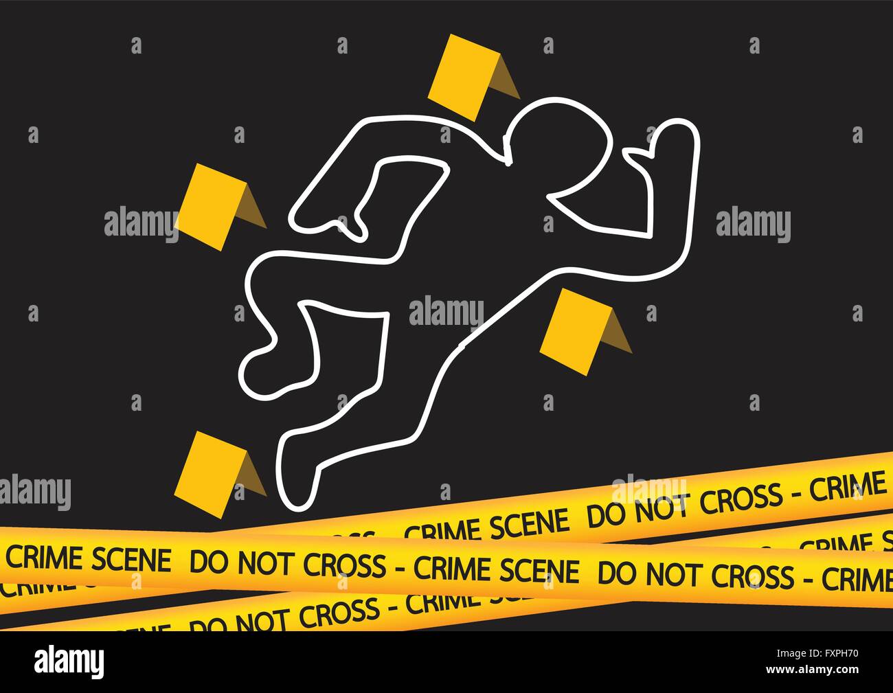 Crime scene danger tapes illustration Stock Vector Image & Art - Alamy