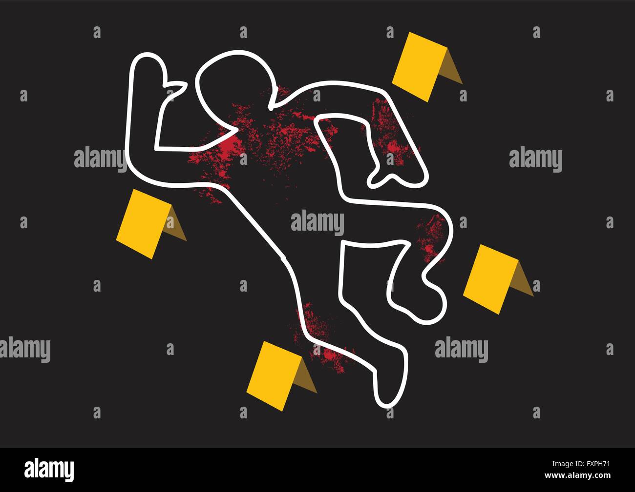 Crime scene danger tapes illustration Stock Vector Image & Art - Alamy