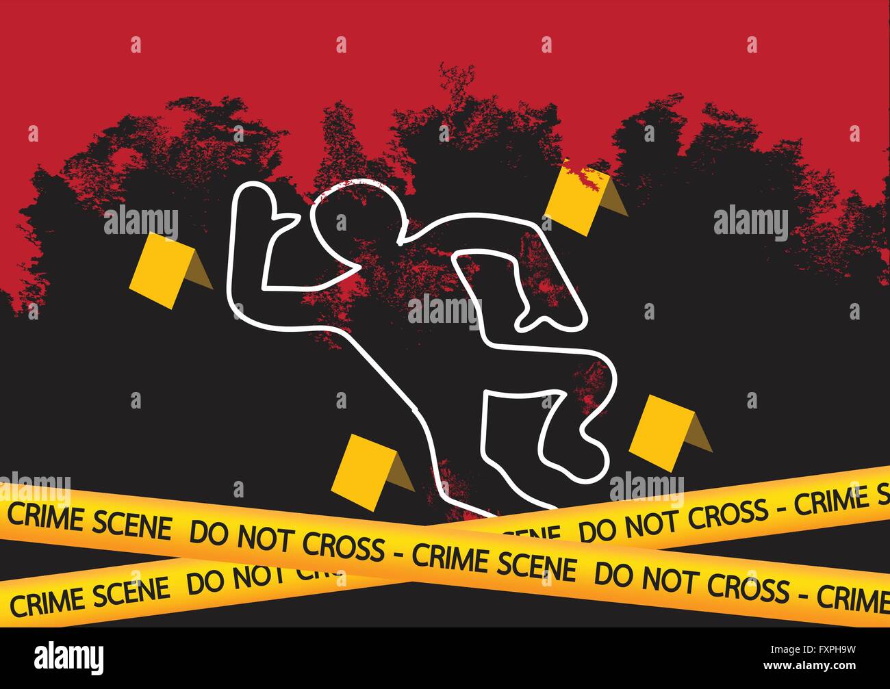 Crime scene danger tapes illustration Stock Vector Image & Art - Alamy