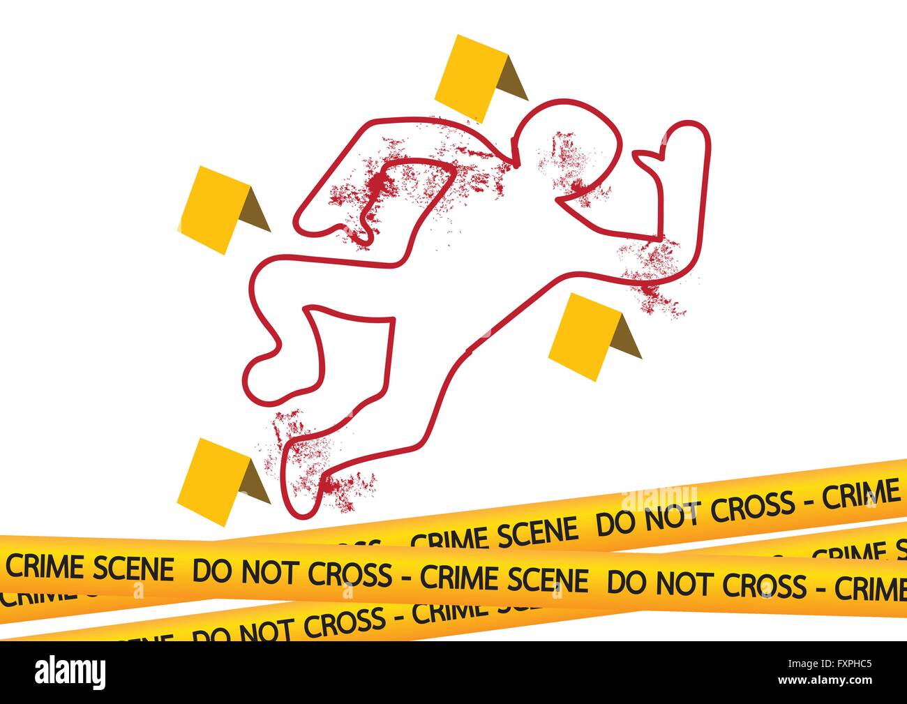 Crime scene danger tapes illustration Stock Vector Image & Art - Alamy