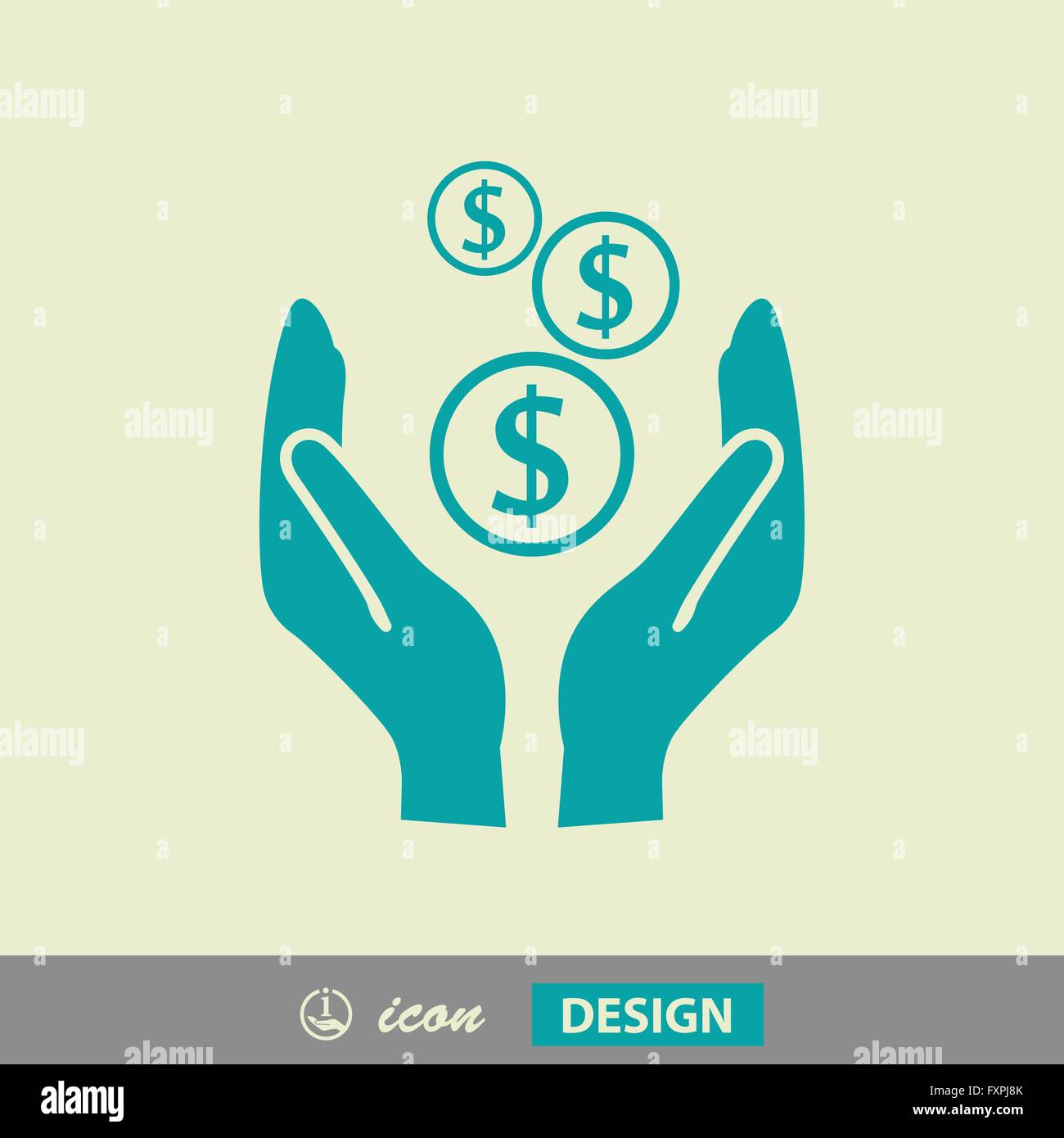3d hand coin arm Stock Vector Images - Alamy