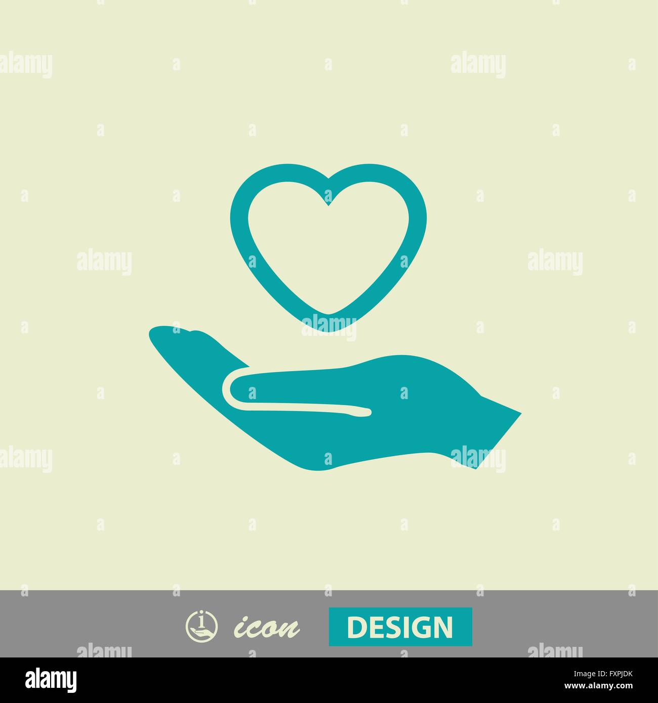 Pictograph of heart in hand Stock Vector Image & Art - Alamy