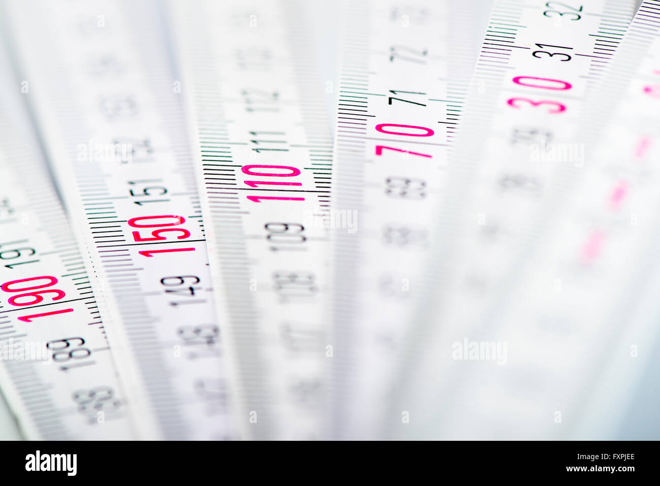 white pocket rule in detail Stock Photo - Alamy