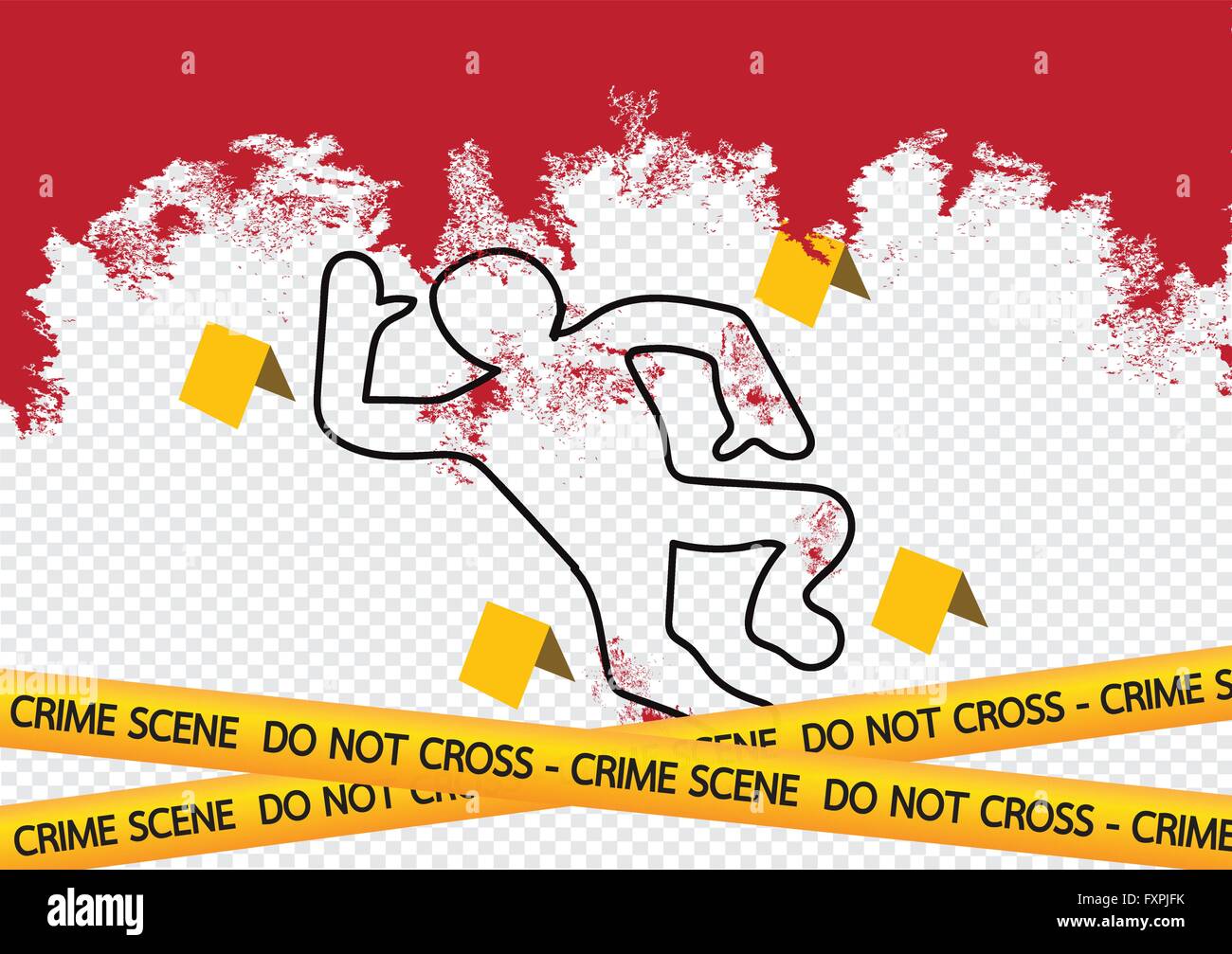 Crime scene danger tapes illustration Stock Vector Image & Art - Alamy