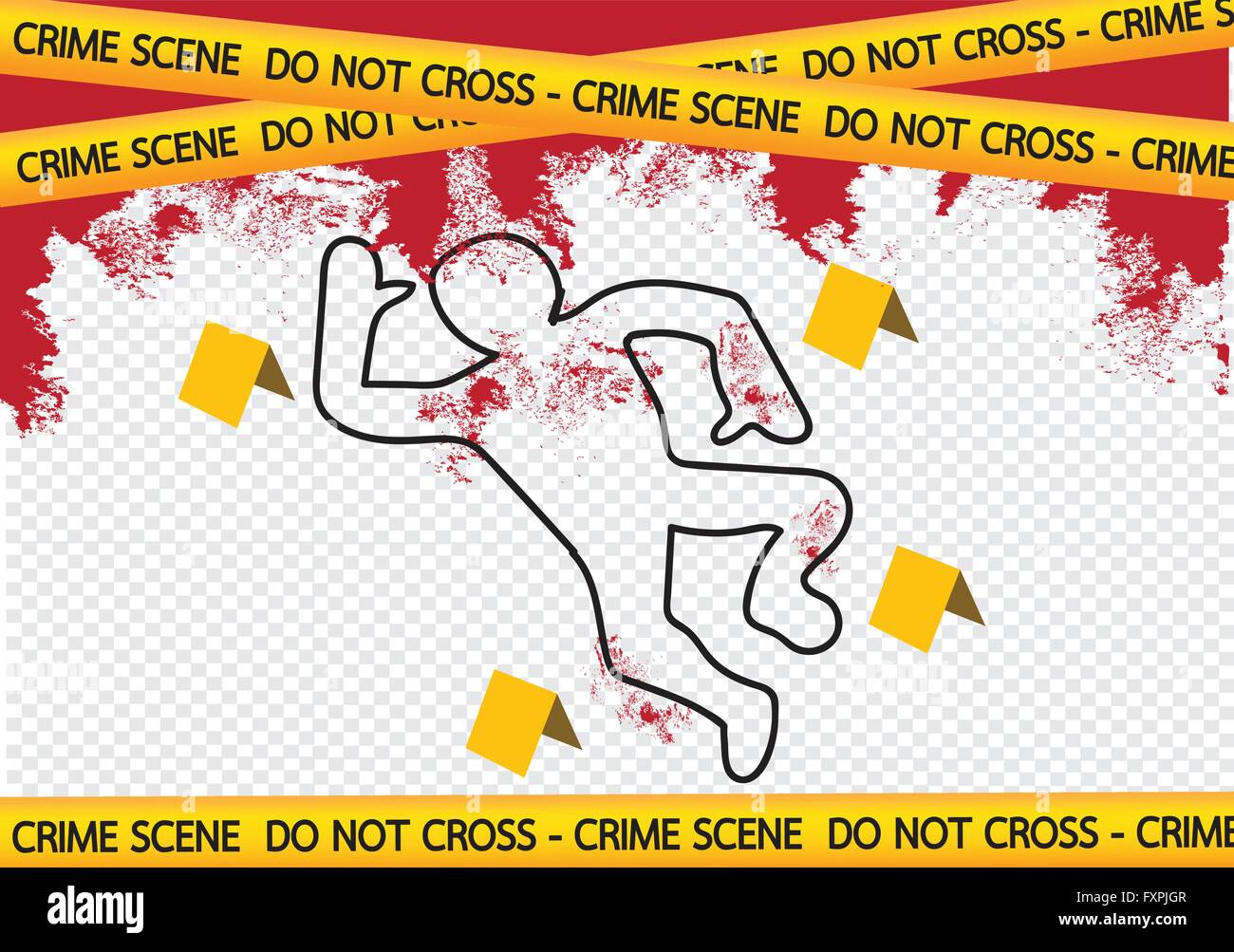 Crime scene danger tapes illustration Stock Vector Image & Art - Alamy