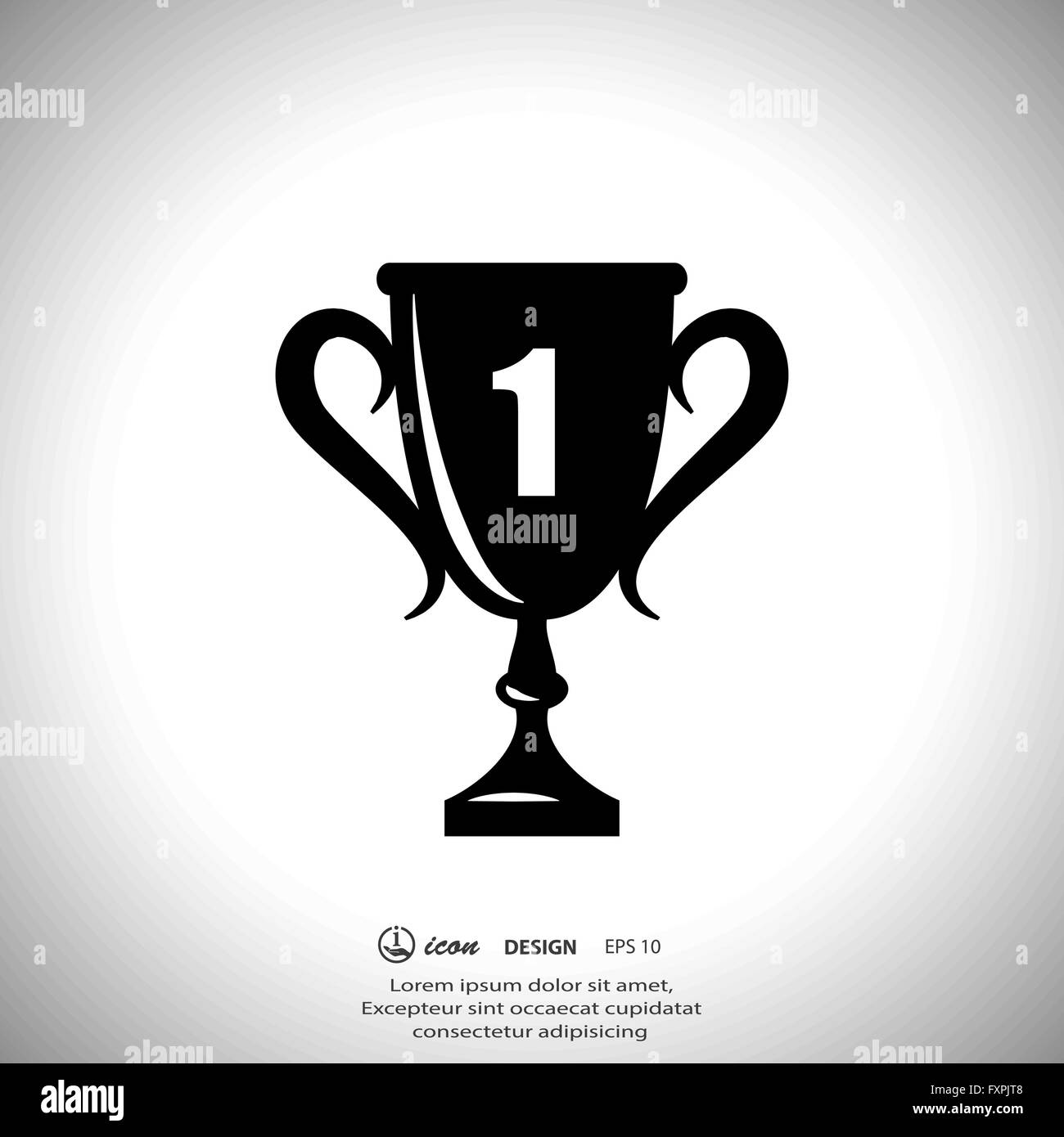 Champions cup trophy symbol Black and White Stock Photos & Images - Alamy