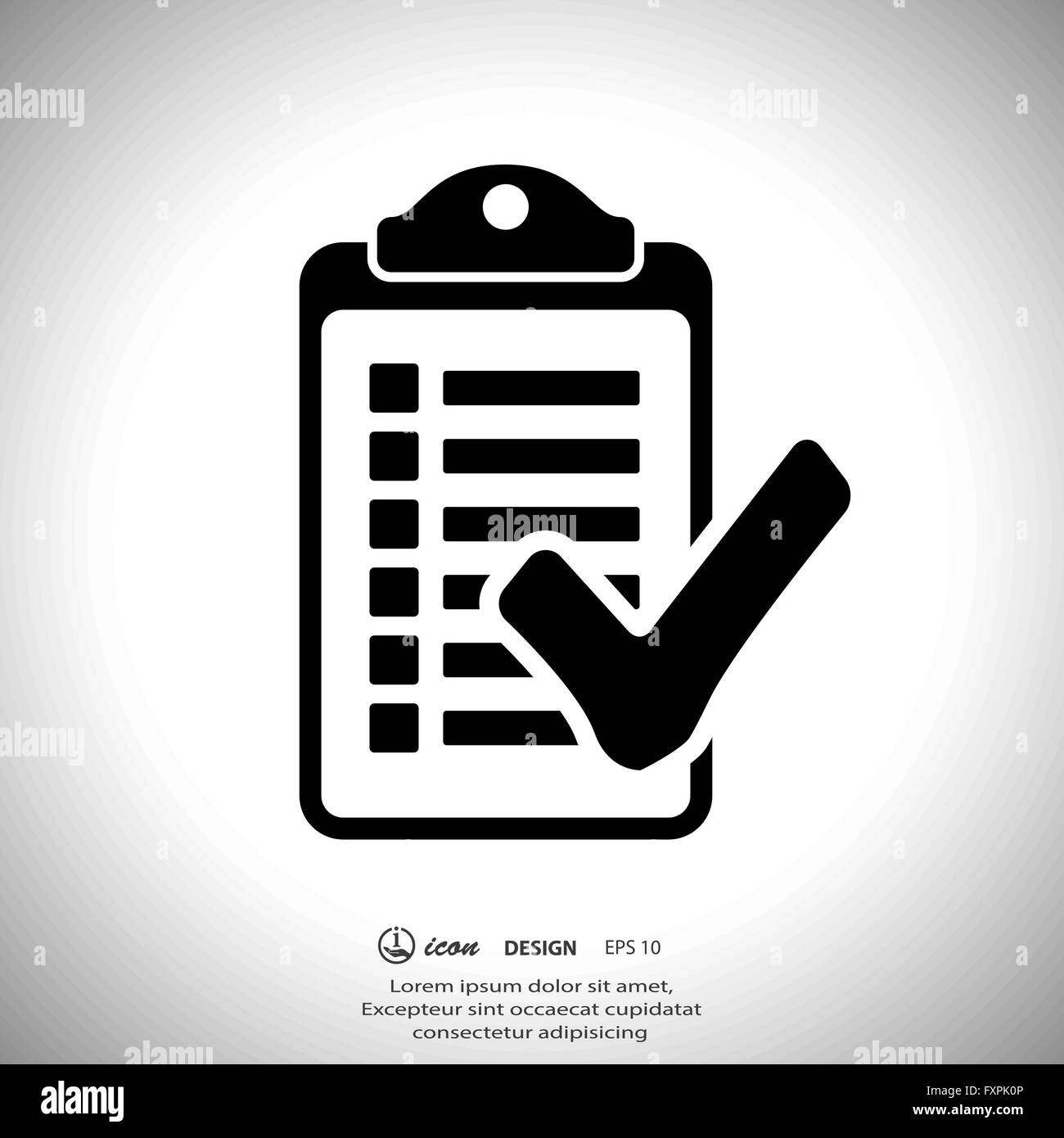 Pictograph of checklist Stock Vector Image & Art - Alamy