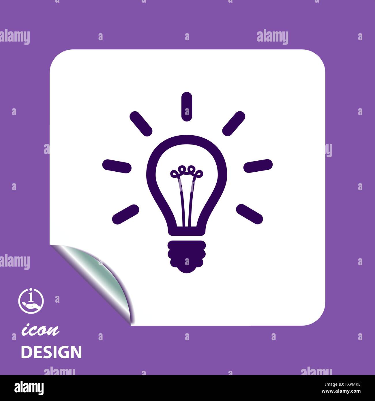 Pictograph of light bulb Stock Vector Image & Art - Alamy