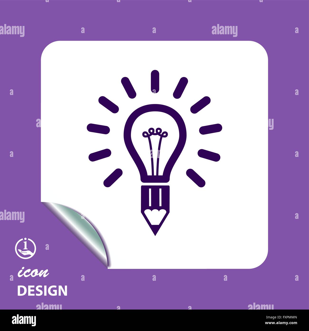 Pictograph of light bulb Stock Vector Image & Art - Alamy